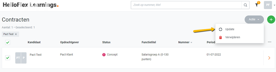 Contracten in bulk updaten in HelloFlex – HelloFlex