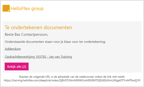 Documenten ondertekenen zonder actief HelloFlex gebruikersaccount – HelloFlex