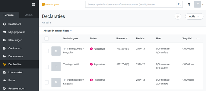 Dashboard informatie – HelloFlex